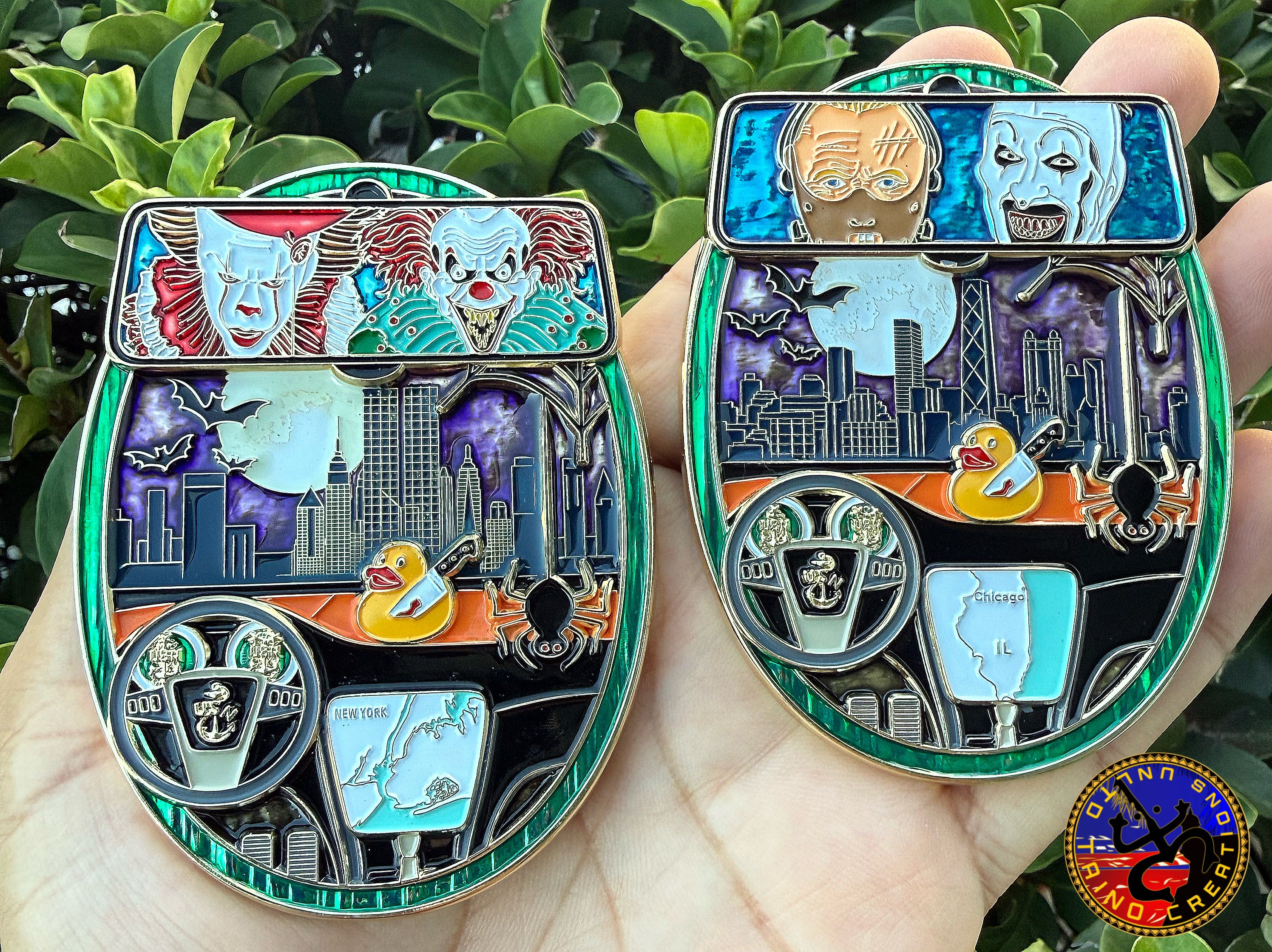 Chicago & New York. Genuine-Uber, 3rd and last 2 Coin Set, Spooky Seri ...