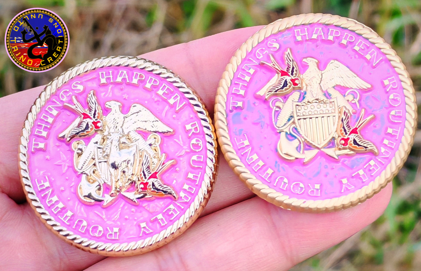 Pink Officer Set (2) - Routine Things Happen Routinely – Taino Creations